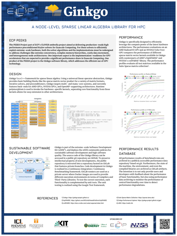 (PDF) Ginkgo: A Node-Level Sparse Linear Algebra Library for HPC (Poster)