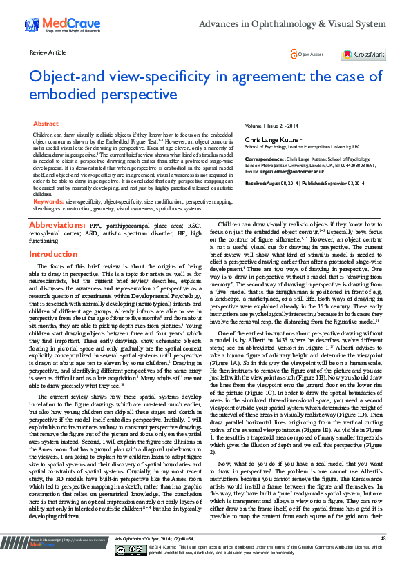 (PDF) Object- and View-Specificity in Agreement: The Case of Embodied ...