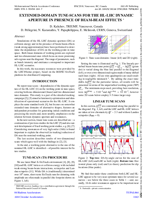 (PDF) JACoW : Extended-Domain Tune-Scans for the HL-LHC Dynamic ...