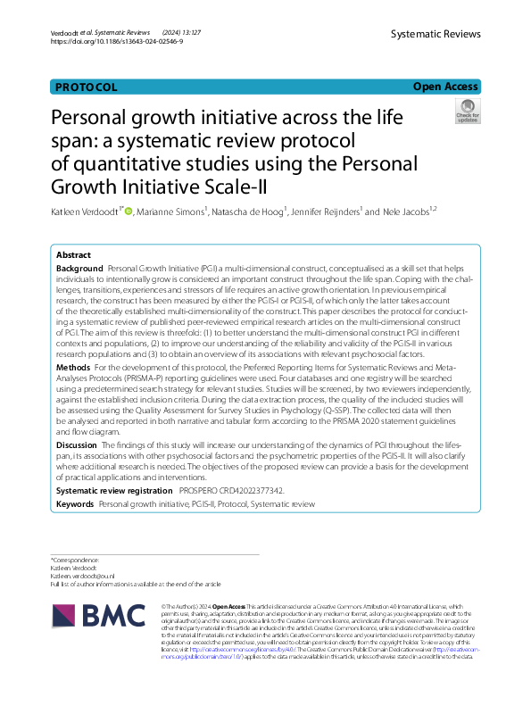 (PDF) Personal growth initiative across the life span: a systematic ...