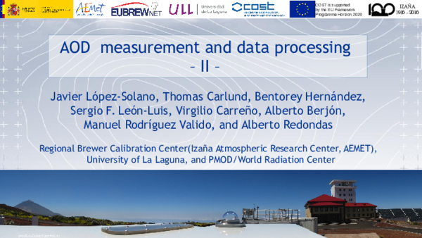 (PDF) AOD measurement and data processing (II)