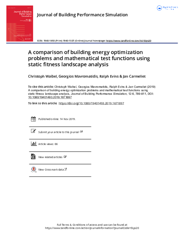 (PDF) A comparison of building energy optimization problems and ...