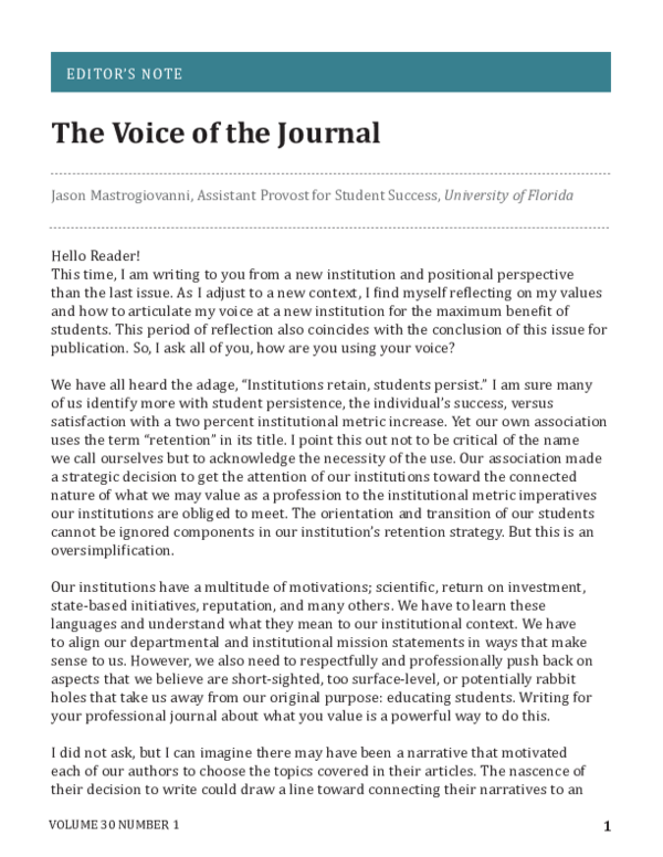 (PDF) The Voice of the Journal