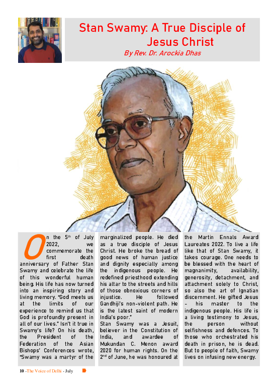 (PDF) Stan Swamy: A True Disciple of Jesus Christ