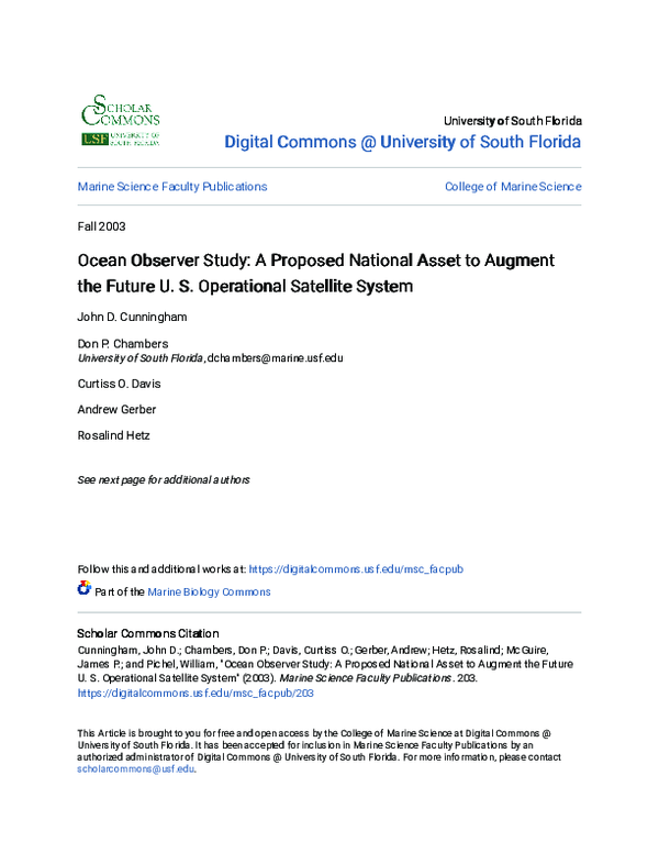 (PDF) Ocean Observer Study: A Proposed National Asset to Augment the ...