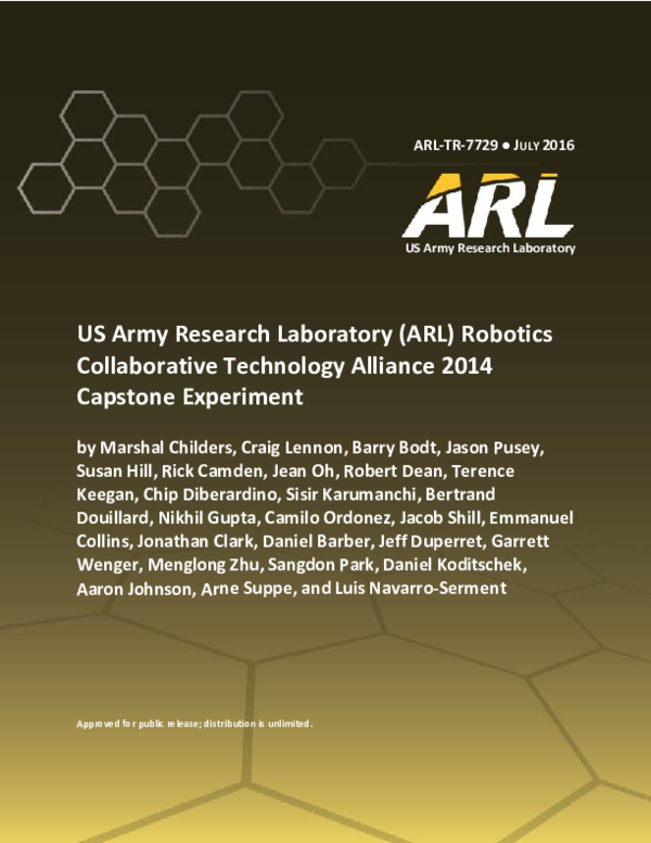 (PDF) US Army Research Laboratory (ARL) Robotics Collaborative ...