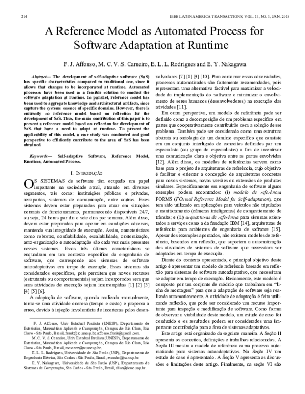 (PDF) A Reference Model as Automated Process for Software Adaptation at Runtime | Frank J ...