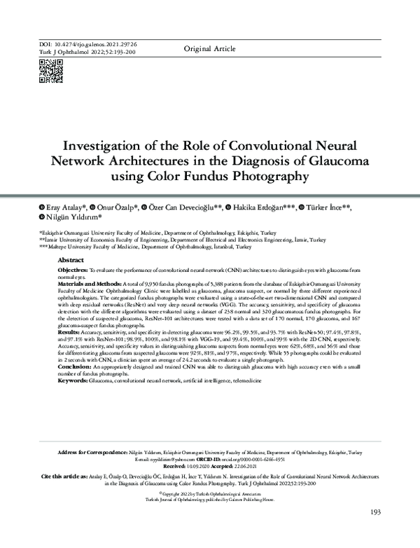 (PDF) Investigation of the Role of Convolutional Neural Network Architectures in the Diagnosis ...