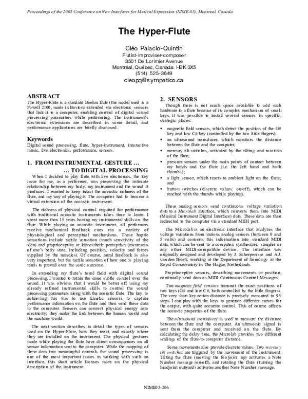 (PDF) The hyper-flute