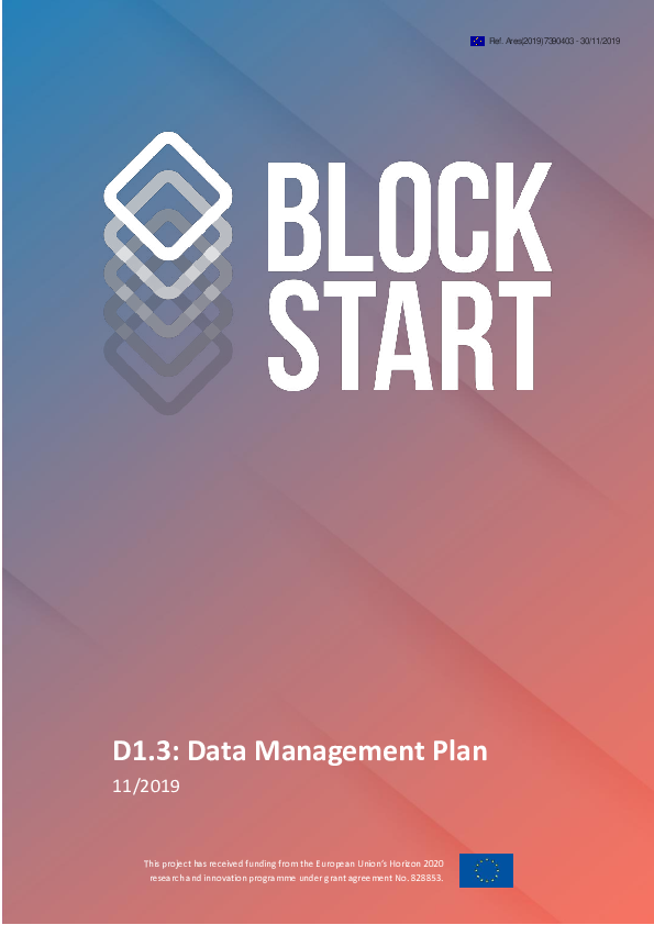 (PDF) Deliverable 1.3 Data Management Plan