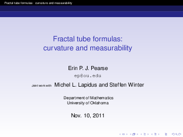(PDF) Fractal Tube Formulas