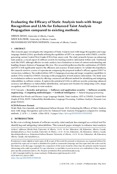 (PDF) Evaluating the Efficacy of Static Analysis tools with Image ...