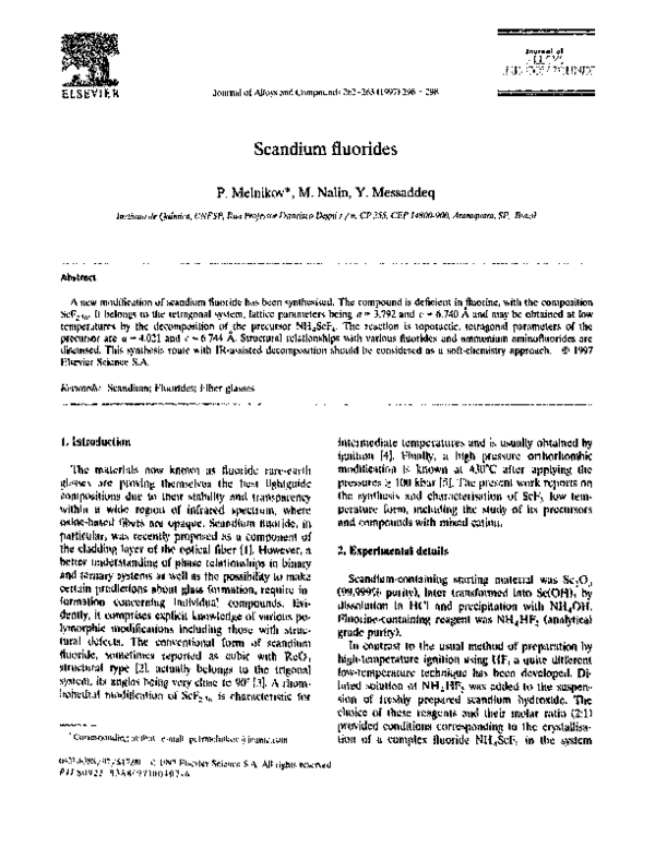 (PDF) Scandium fluorides
