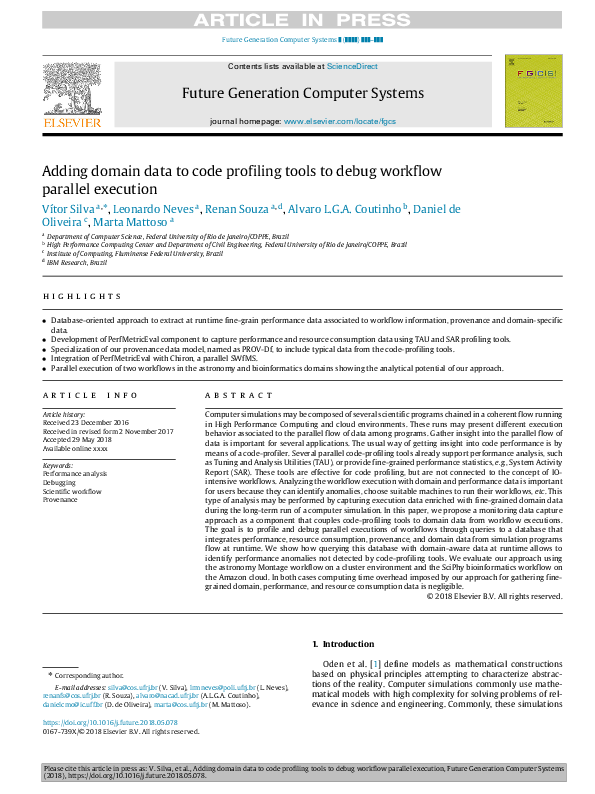 (PDF) Adding domain data to code profiling tools to debug workflow parallel execution