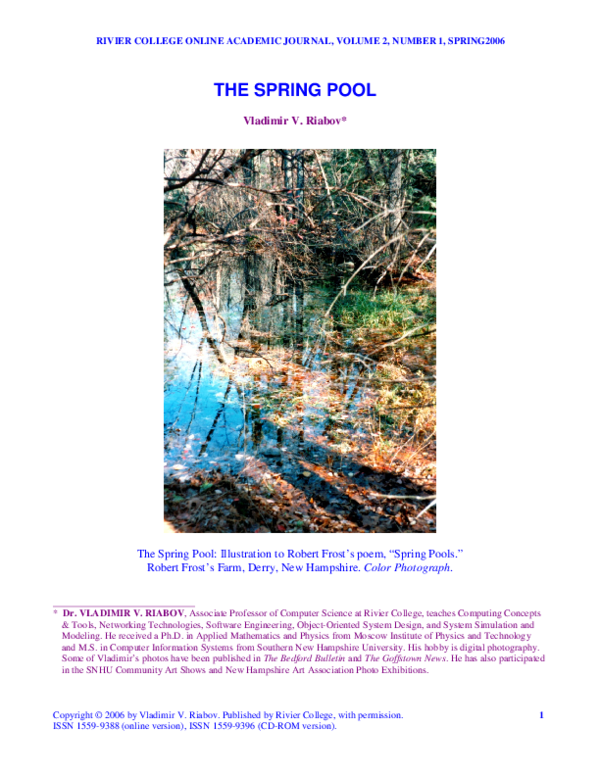 (PDF) The Spring Pool