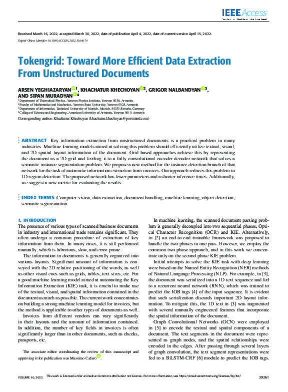 (PDF) Tokengrid: Toward More Efficient Data Extraction From ...