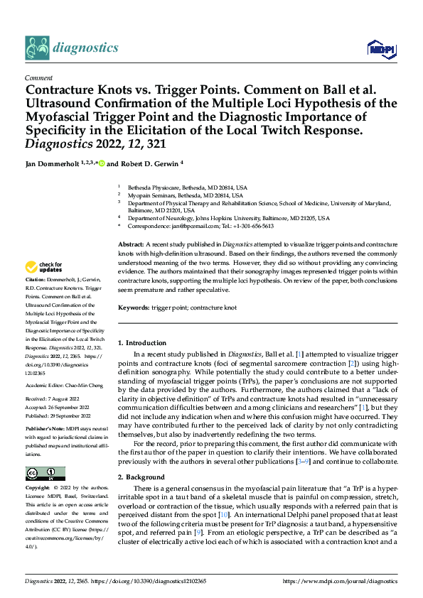 (PDF) Contracture Knots vs. Trigger Points Explained