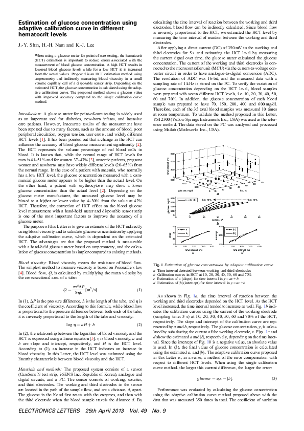 (PDF) Estimation of glucose concentration using adaptive calibration curve in different ...