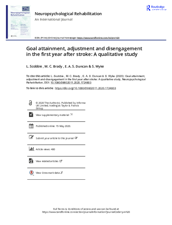 (PDF) Goal attainment, adjustment and disengagement in the first year ...