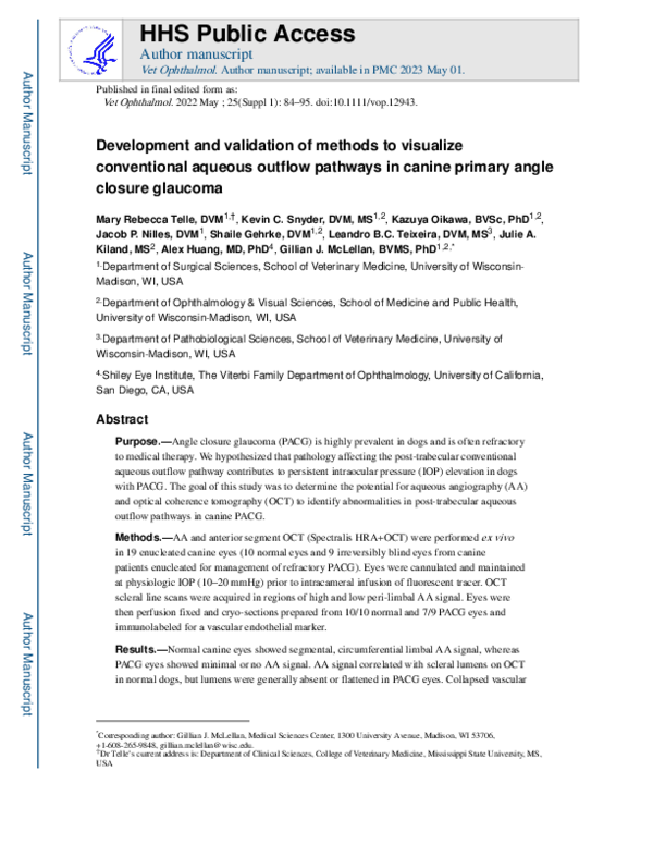 (PDF) Development and validation of methods to visualize conventional ...