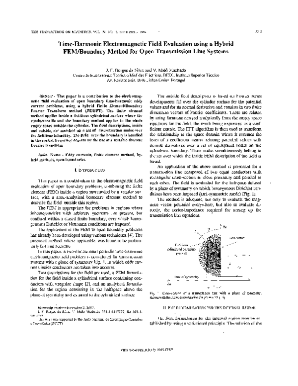 (PDF) Time-harmonic electromagnetic field evaluation using a hybrid FEM/boundary method for open ...