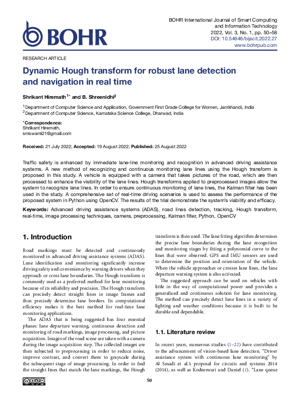 (PDF) Dynamic Hough transform for robust lane detection and navigation ...