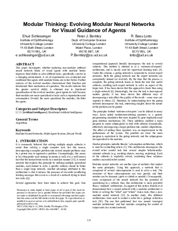 (PDF) Modular thinking