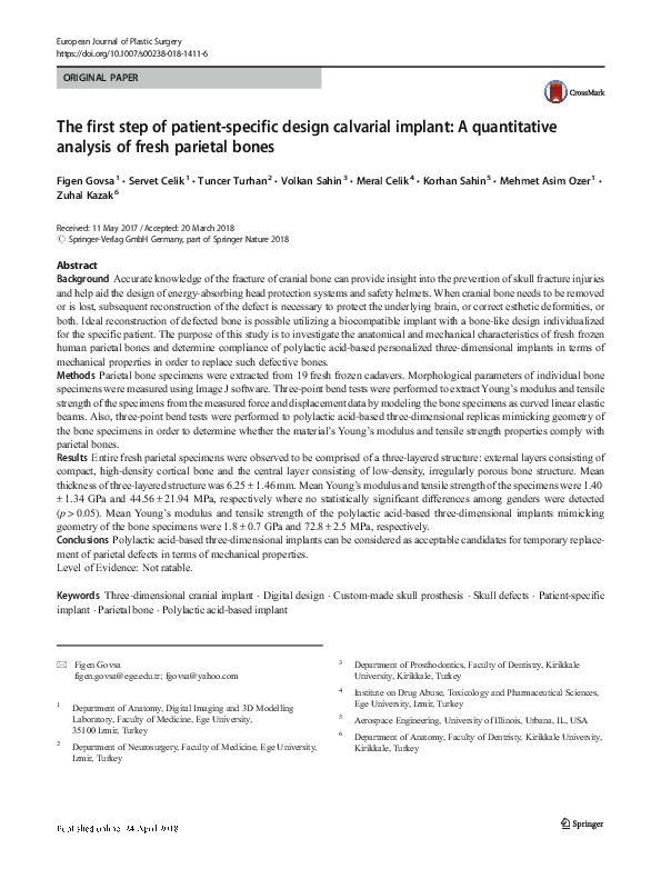 (PDF) The first step of patient-specific design calvarial implant: A ...