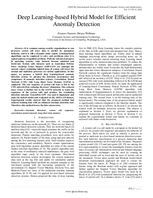 (PDF) Deep Learning-based Hybrid Model for Efficient Anomaly Detection (PDF) Deep Learning-based Hybrid Model for Efficient Anomaly Detection