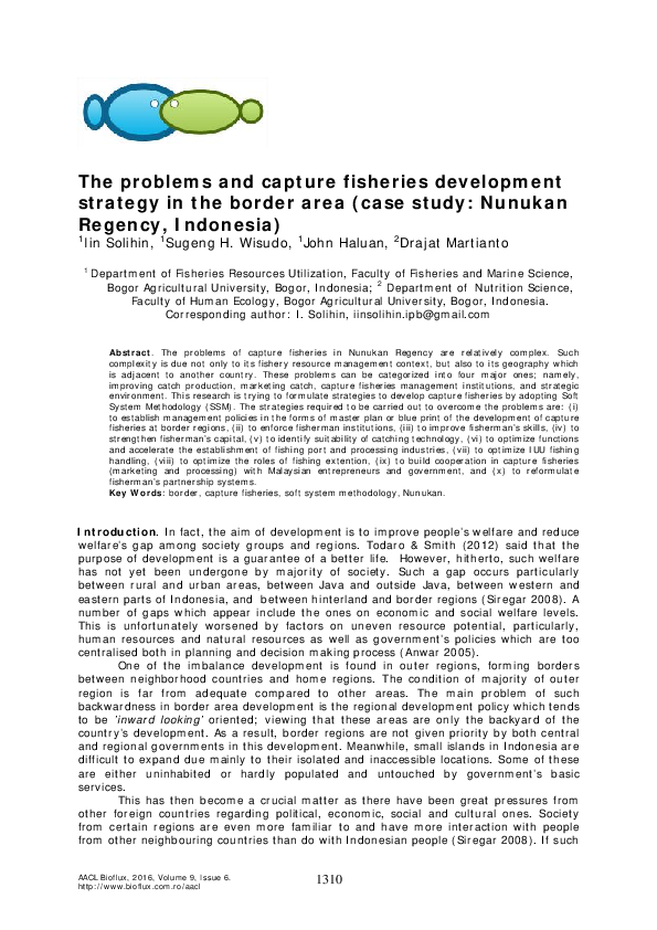 (PDF) The problems and capture fisheries development strategy in the ...
