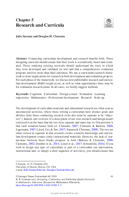 (PDF) Research and Curricula