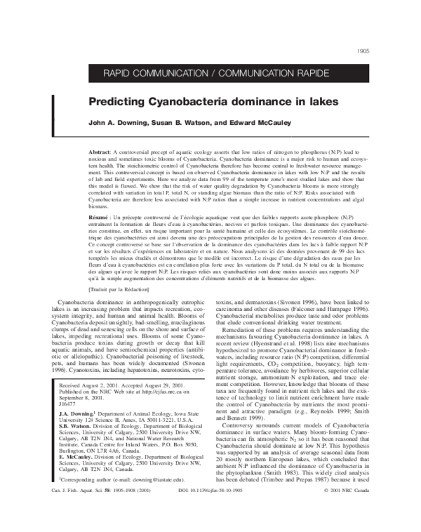 (PDF) Rapid Communication / Communication Rapide