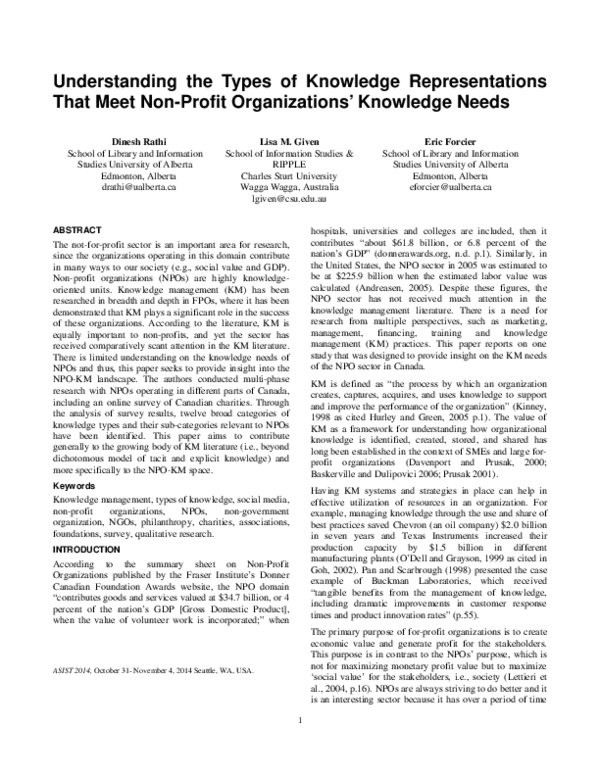 (PDF) Understanding the types of knowledge representations that meet ...