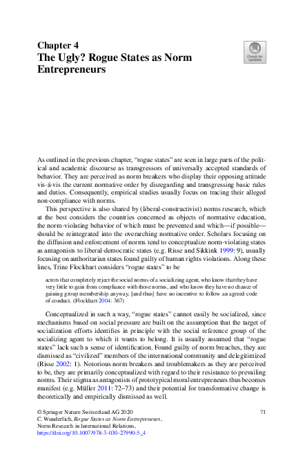 (PDF) The Ugly? Rogue States as Norm Entrepreneurs