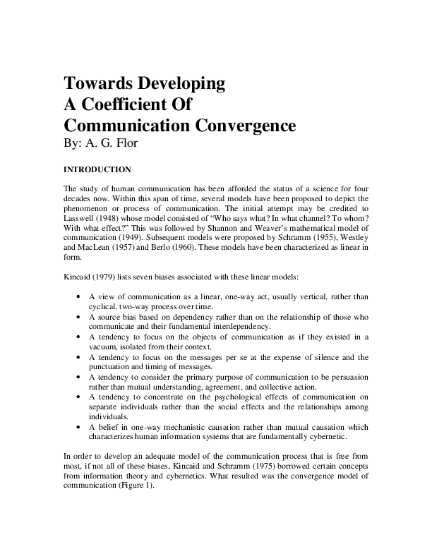 (PDF) Coefficient of Convergence
