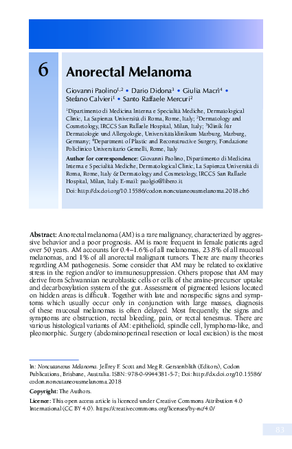 (PDF) Anorectal Melanoma