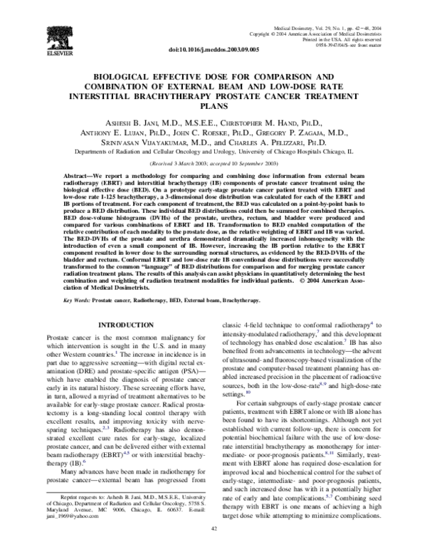 (PDF) Biological effective dose for comparison and combination of ...