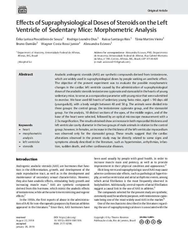 (PDF) Effects of Supraphysiological Doses of Steroids on the Left ...