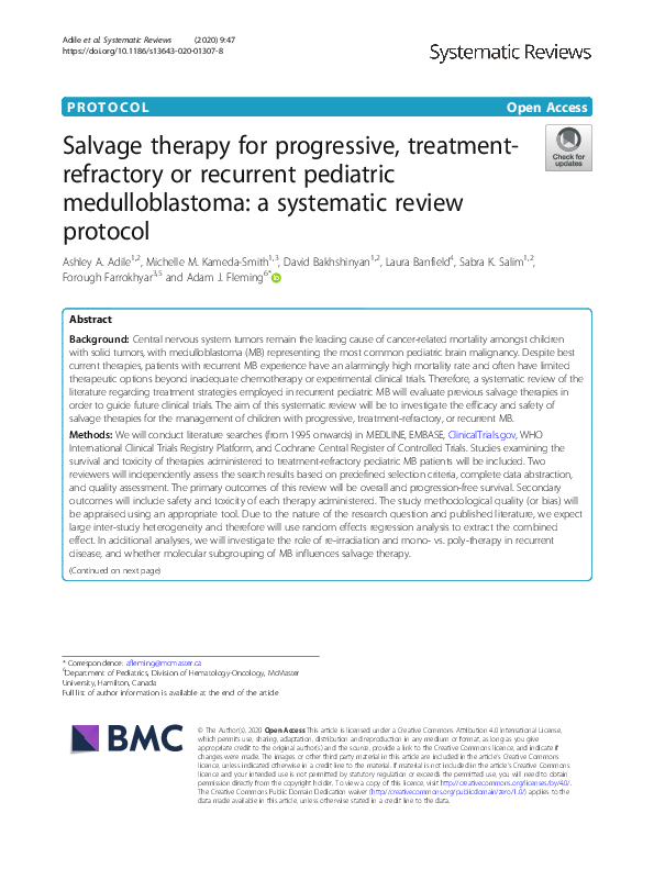 (PDF) Salvage therapy for progressive, treatment-refractory or ...