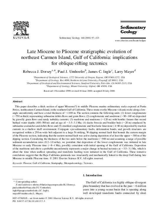 (PDF) Late Miocene to Pliocene stratigraphic evolution of northeast ...