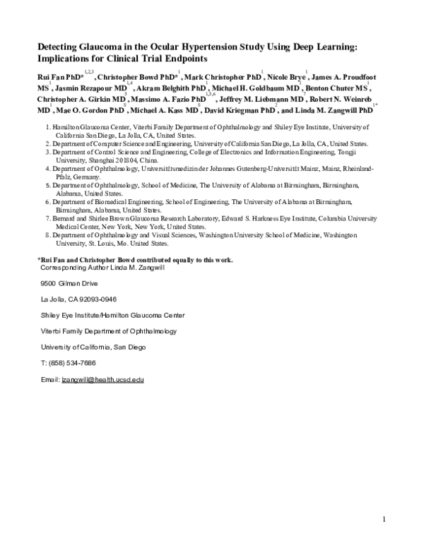(PDF) Detecting Glaucoma in the Ocular Hypertension Treatment Study Using Deep Learning ...