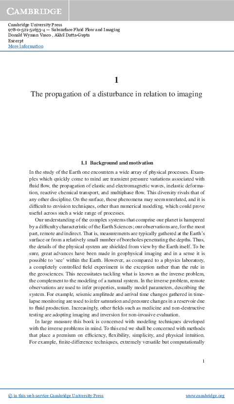 (PDF) Subsurface Fluid Flow and Imaging: With Applications for Hydrology, Reservoir Engineering ...