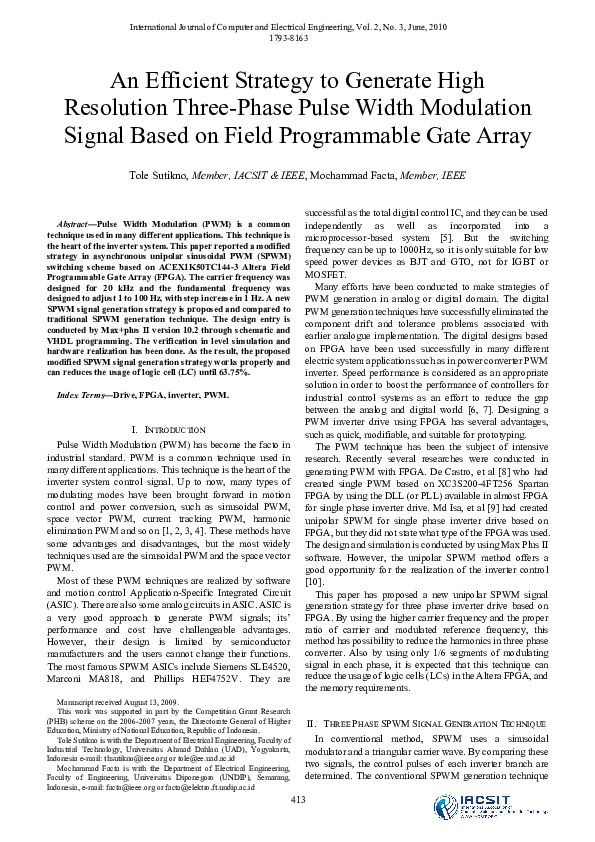 (PDF) An Efficient Strategy to Generate High Resolution Three-Phase Pulse Width Modulation ...