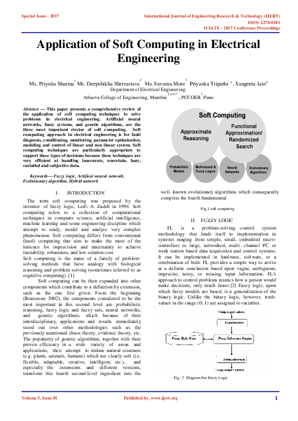 (PDF) Application of Soft Computing in Electrical Engineering