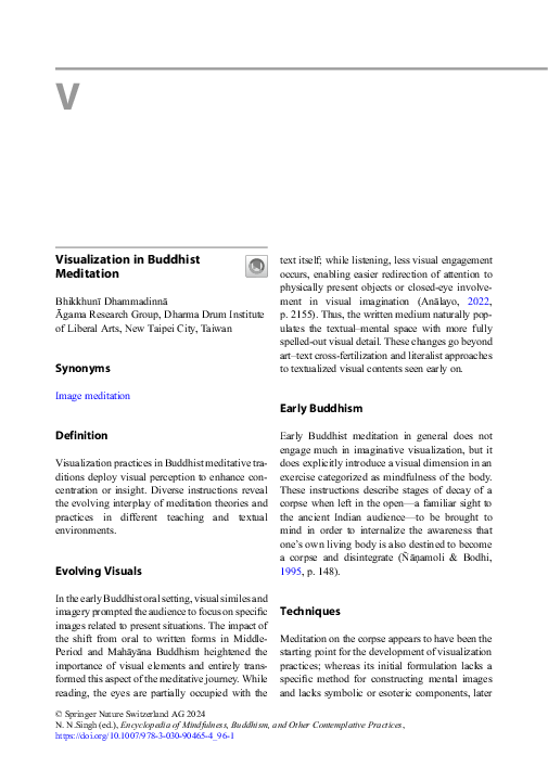 (PDF) Visualization in Buddhist Meditation