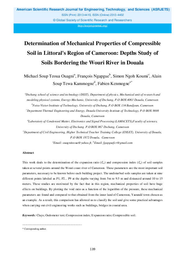 (PDF) Determination of the mechanical properties of composites using a ...