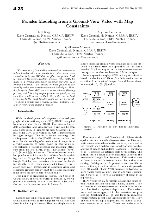 (PDF) Facades Modeling from a Ground-View Video with Map Constraints