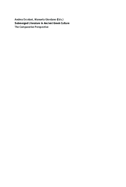 (PDF) Andrea Ercolani, Manuela Giordano (Eds.) Submerged Literature in ...