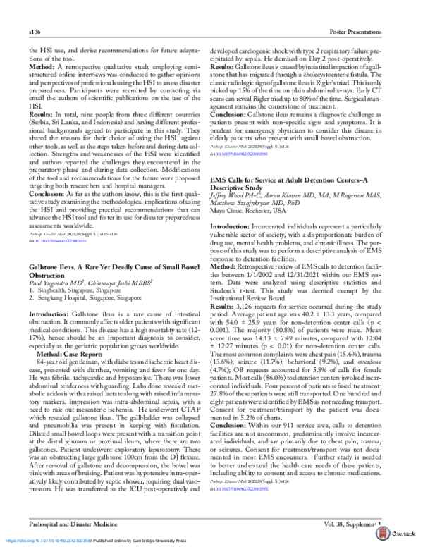 (PDF) Gallstone Ileus, A Rare Yet Deadly Cause of Small Bowel Obstruction