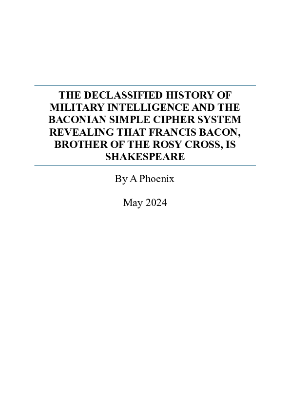 (PDF) The Declassified History of Military Intelligence & the Baconian ...